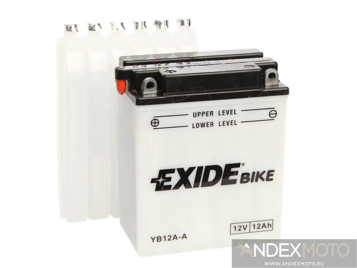 Battery 12V 12Ah YB12A-A EXIDE | MOTOCYCLE BATTERIES \ CONVENTIONAL 12V ...