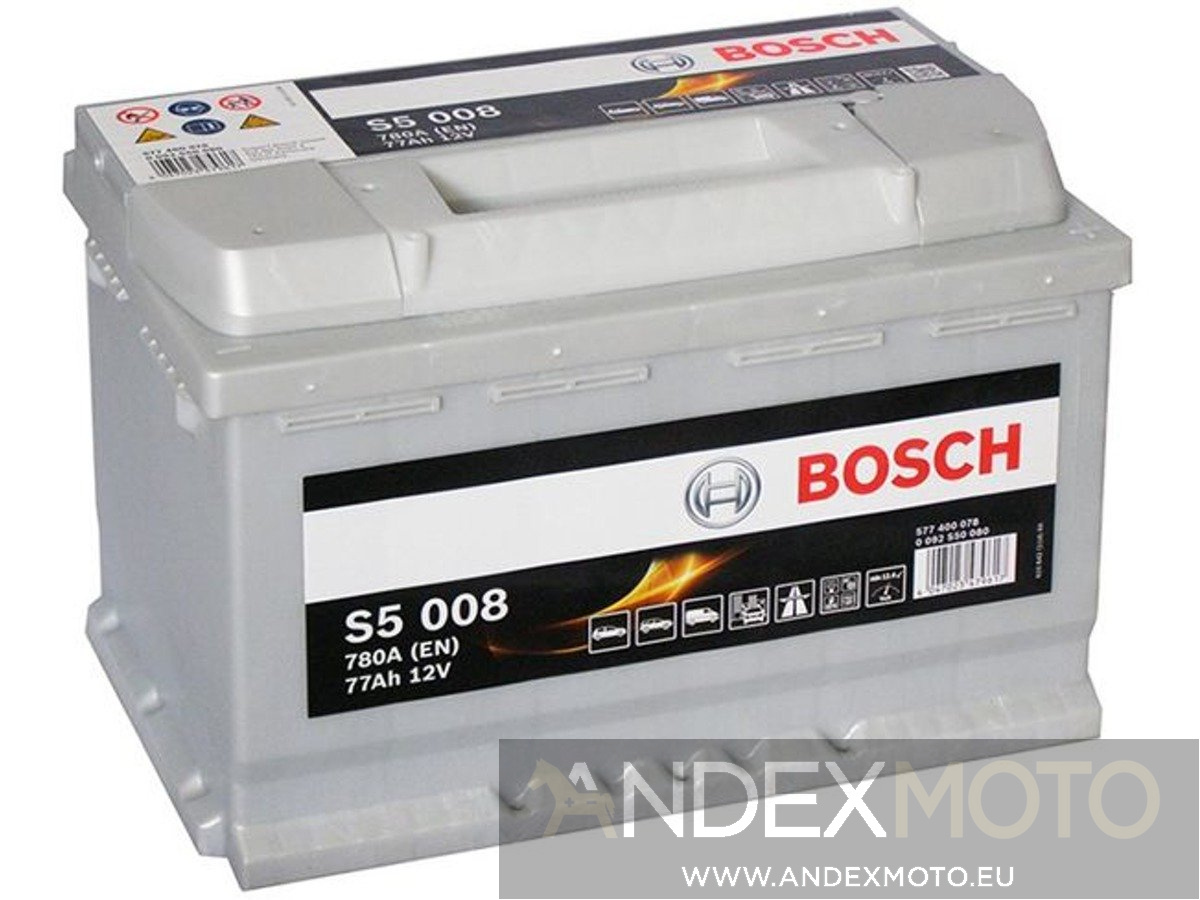 Akumulator 12V 77Ah BOSCH S5 CA770 S5008 E44 S4007 | CAR BATTERIES ...