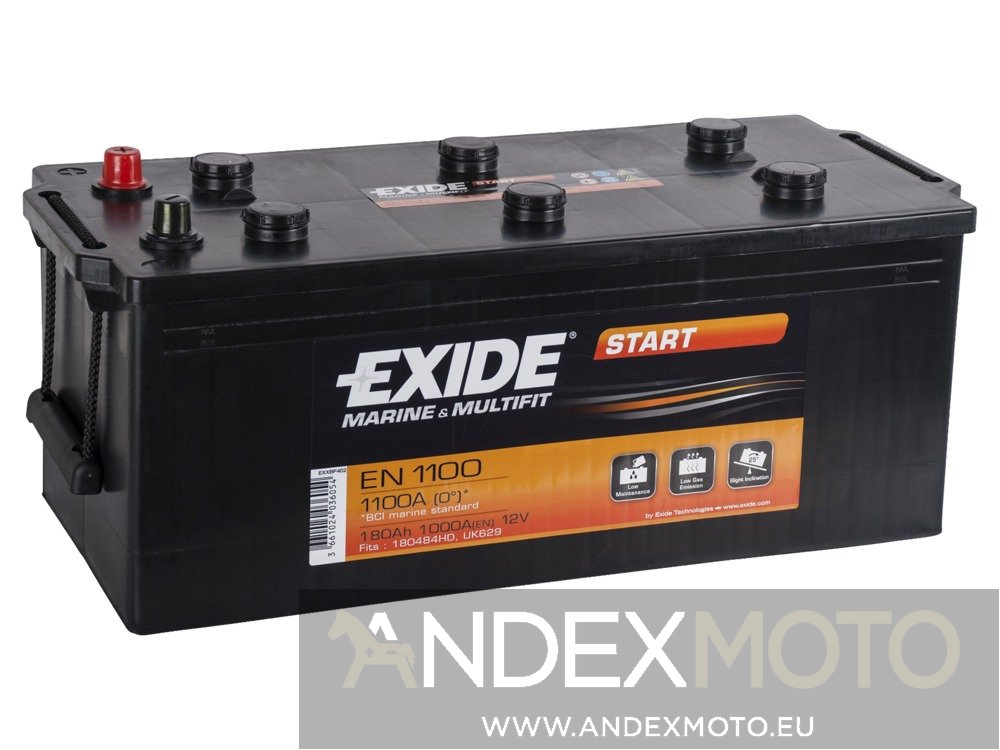 Battery 12V 180Ah EXIDE START EN1100 | SPECIAL BATTERIES \ Exide Marine ...
